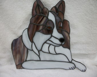 Stained Glass White German Shepherd - Etsy