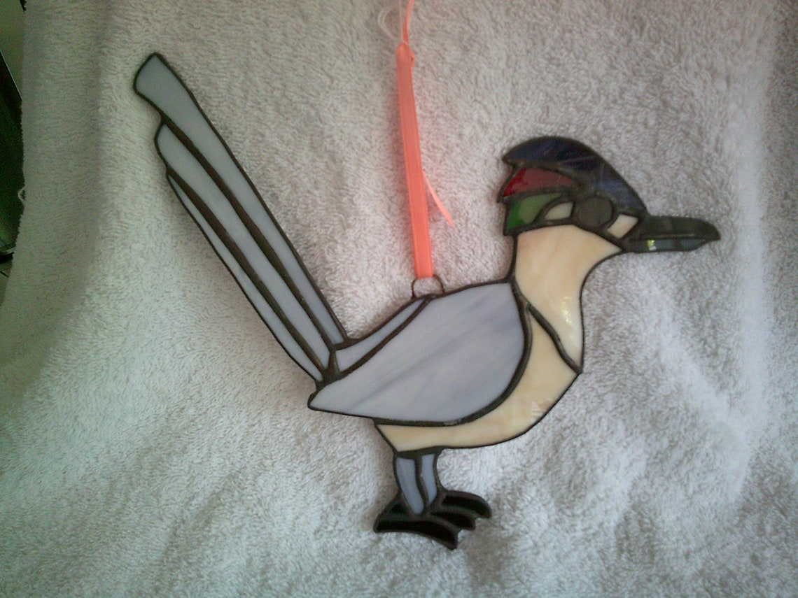 Stained Glass Roadrunner Suncatcher - Etsy