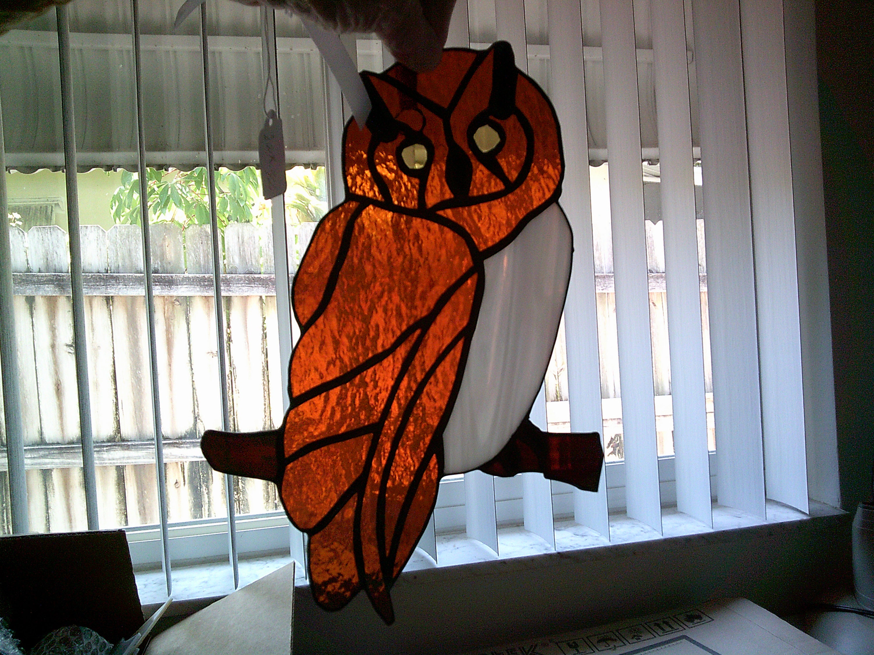 Stained Glass Barn Owl Suncatcher - Etsy