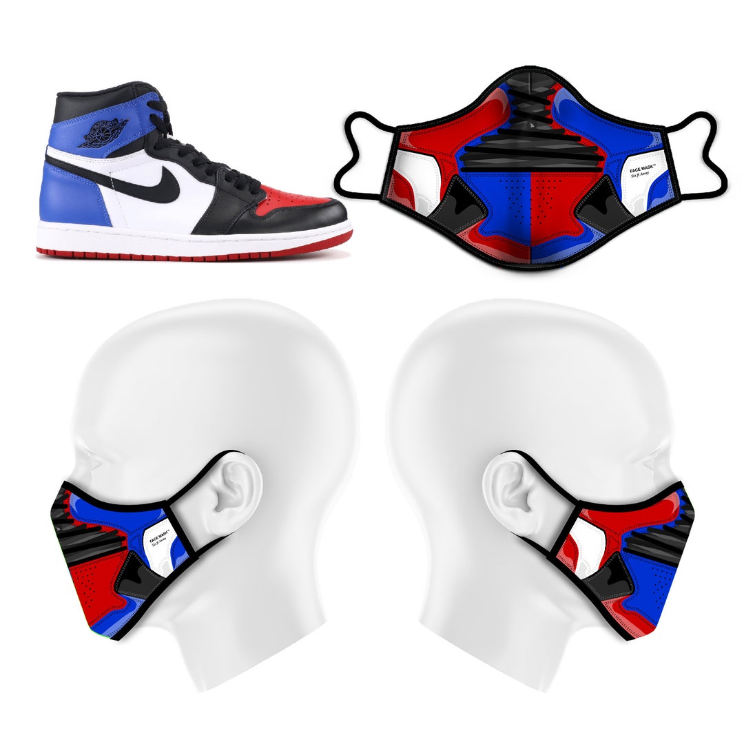 Air Jordan 1 “top Three” Fashion Face Mask - Etsy
