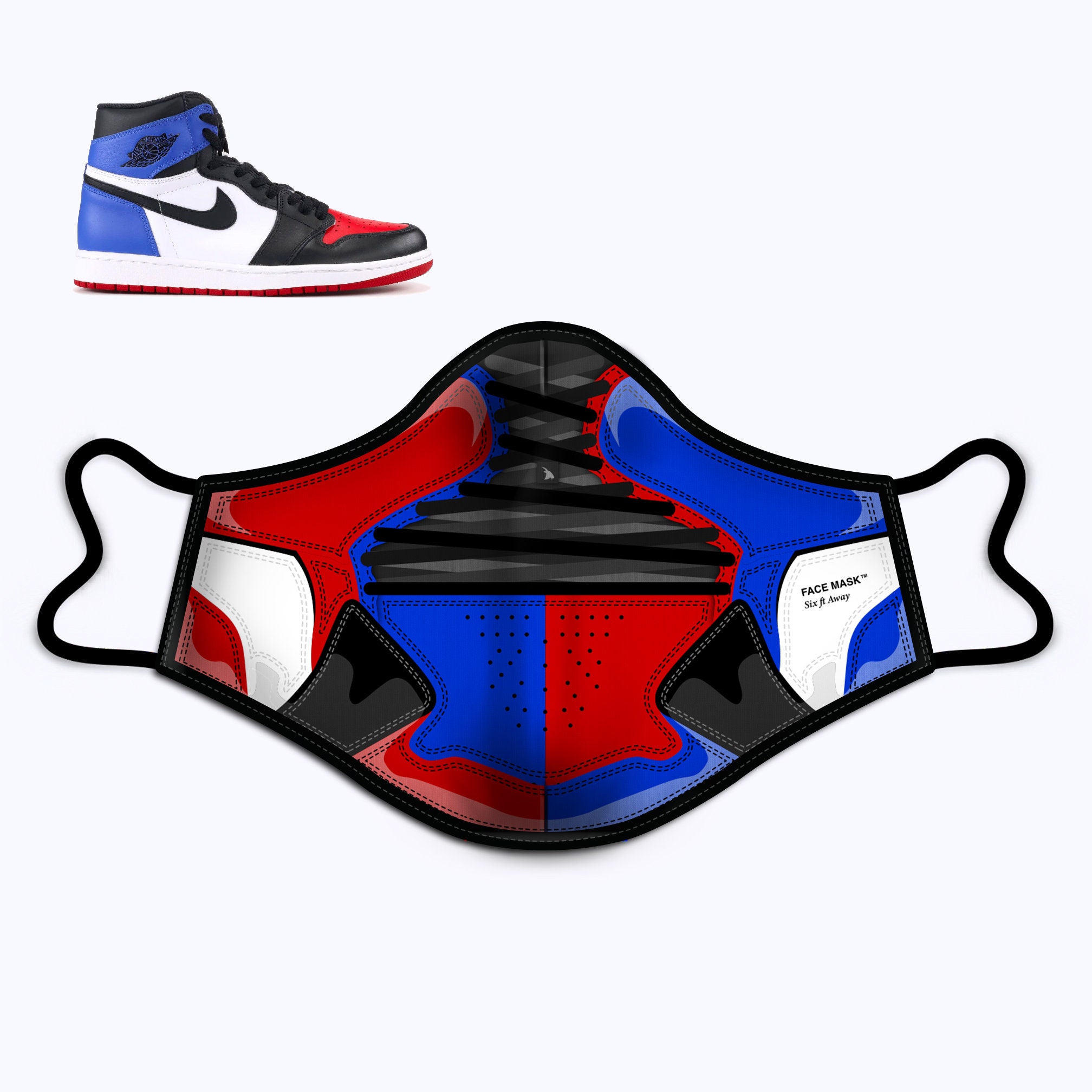 Air Jordan 1 top Three Fashion Face Mask - Etsy