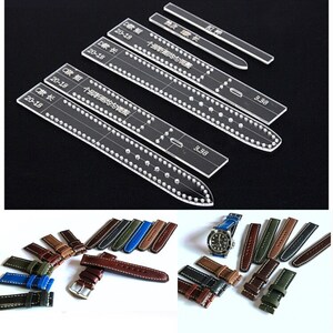 18/19/20/22mm Leather Craft Acrylic Watch Strap Band Stencil Template ...
