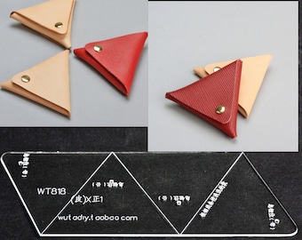 Leather Triangle Coin Purse - Etsy