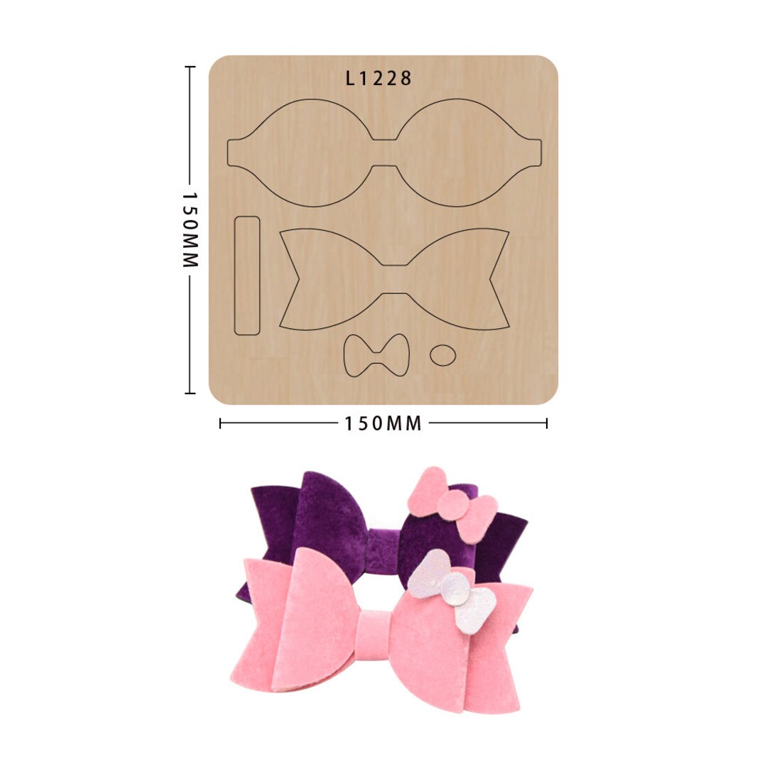 Bow Cutting Die, Leather Bow Die Cut, Craft Tools, DIY Bows, Compatible ...