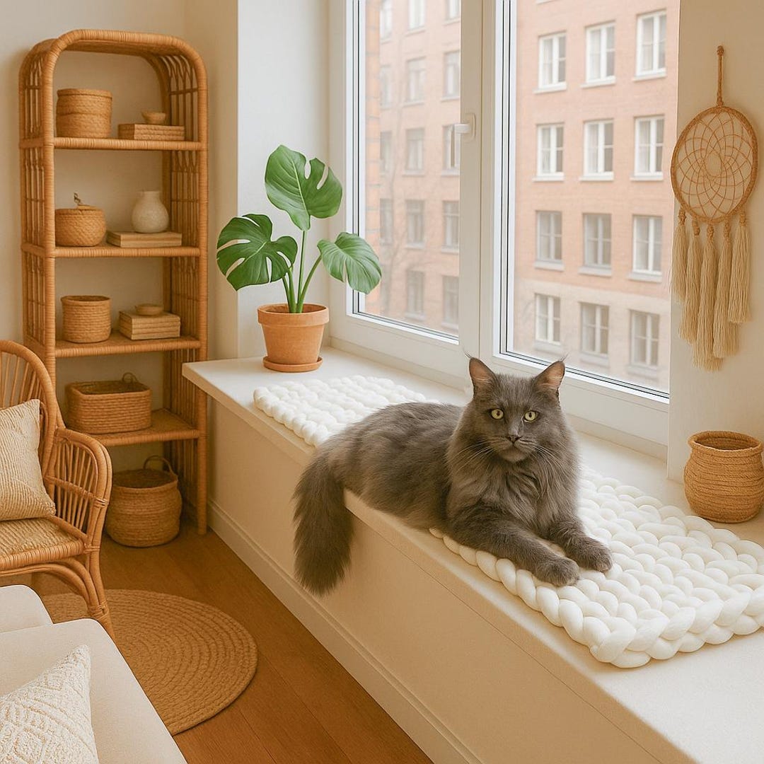 Vegan Windowsill Bed | Cat Bed | Windowsill Lounger | Cat Lounger | Cat ...