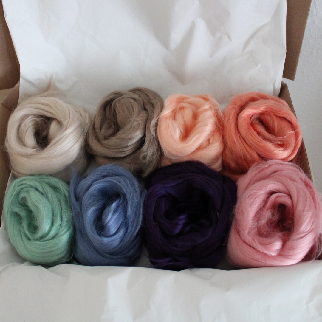 Viscose Combs 8 Colors 200g Fairy Hair Felting Vegan Silk Visco Fairy ...