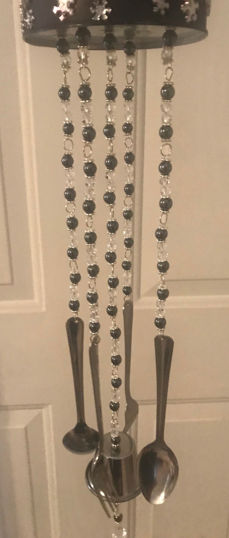 Snowflake Milk Can Windchime Crystal Snowflakes, Beautiful Beads ...