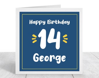 Grandson 14th Birthday Card - Etsy