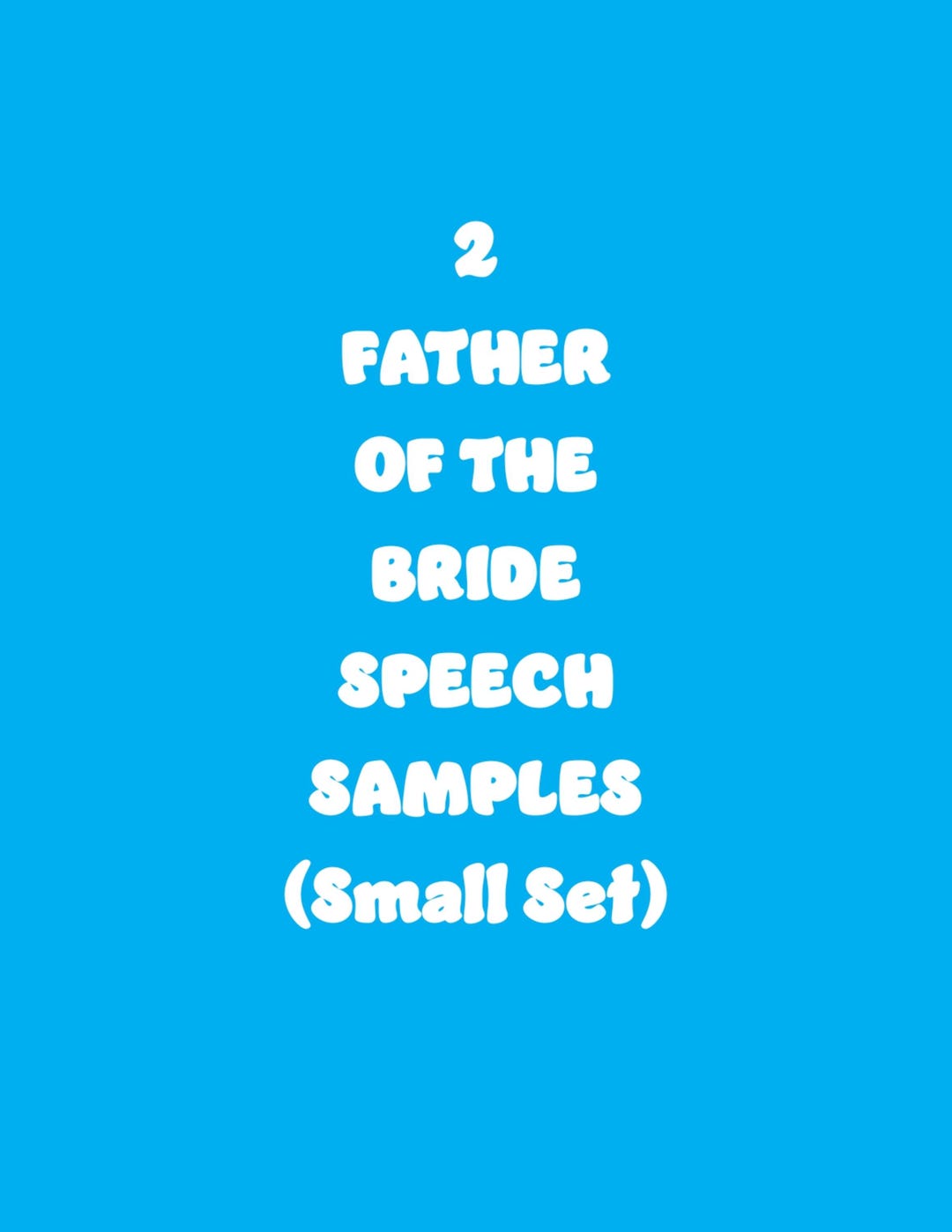 2 Father of the Bride Speech Samples small Set - Etsy