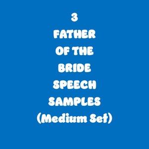 3 Father of the Bride Speech Samples medium Set - Etsy