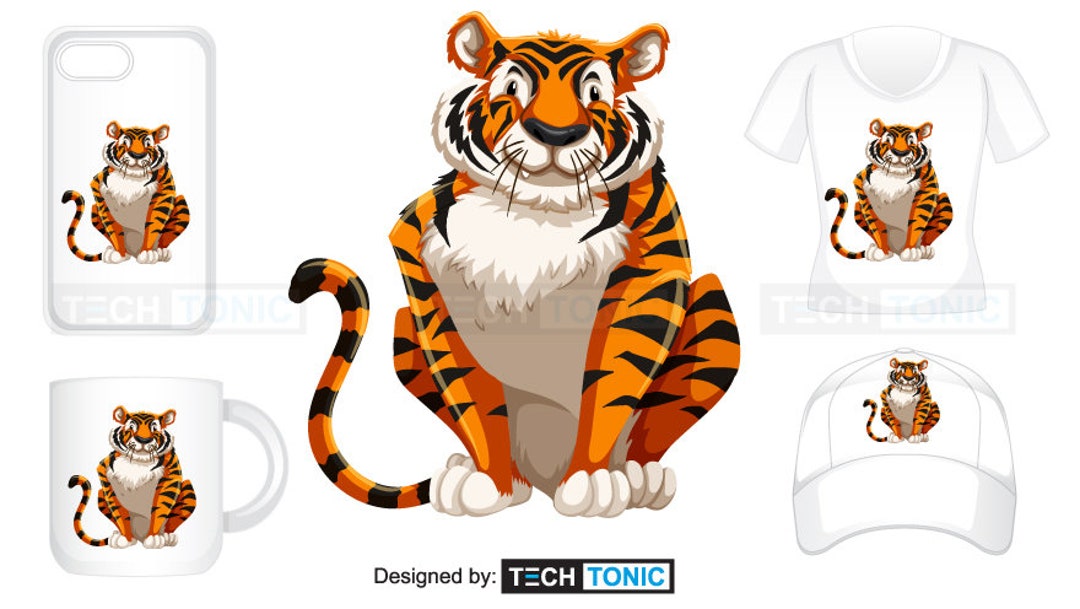 Tiger Different Products, Tiger Vector for Vinyl Cutting, T-shirt ...