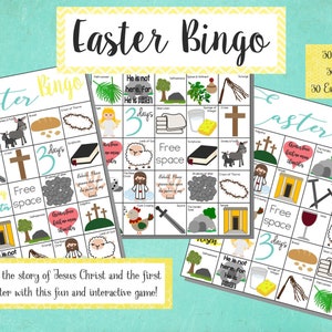 Religious Easter Bingo, Jesus Christ Easter, Church Easter Games ...