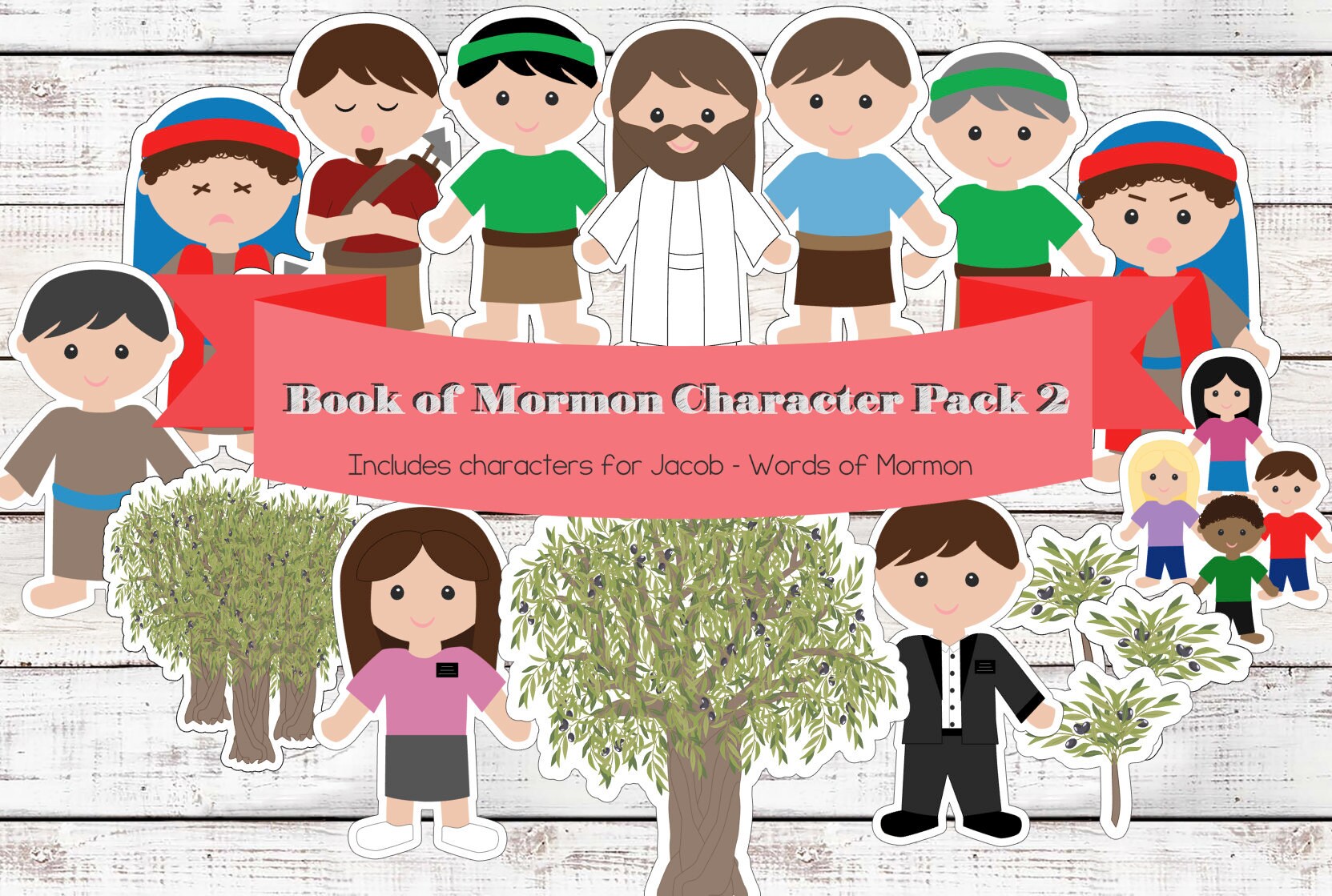 Book of Mormon Character Cutouts Pack 2: Olive Tree Allegory (instant ...