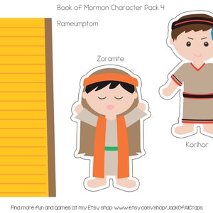 Book of Mormon Character Packs: Lesson Activities (digital PDF) - Etsy