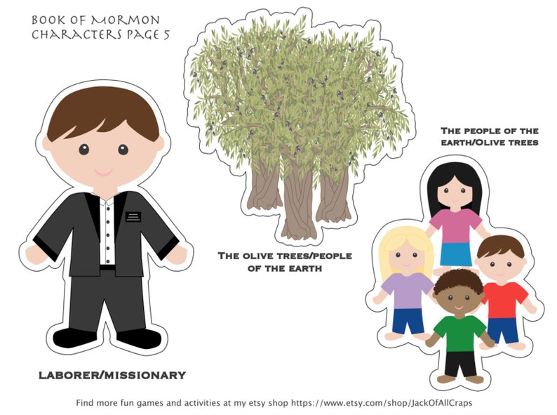 Book of Mormon Character Pack 2, Olive Tree Allegory, Book of Mormon ...