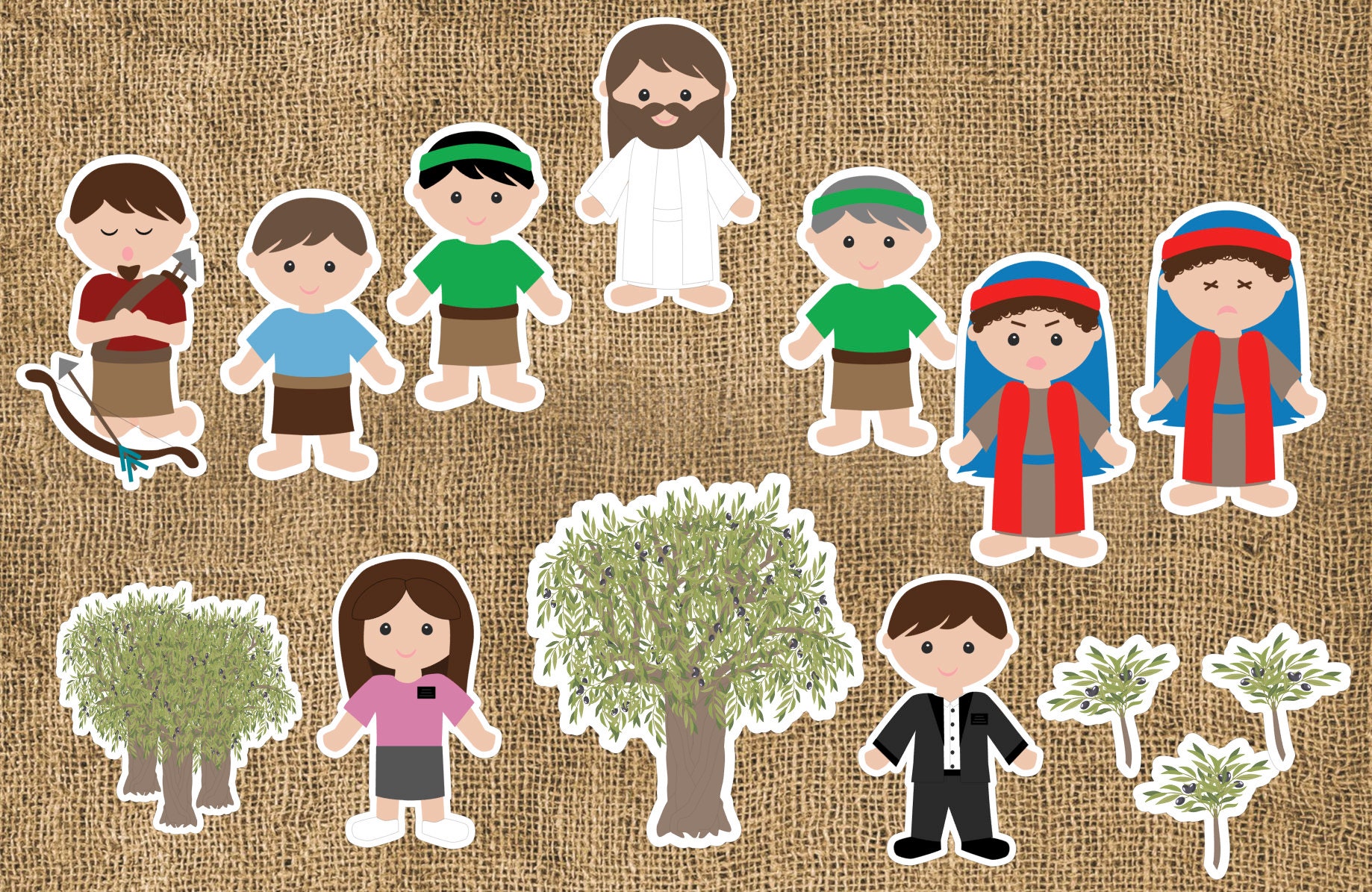 Book of Mormon Character Cutouts Pack 2: Olive Tree Allegory (instant ...