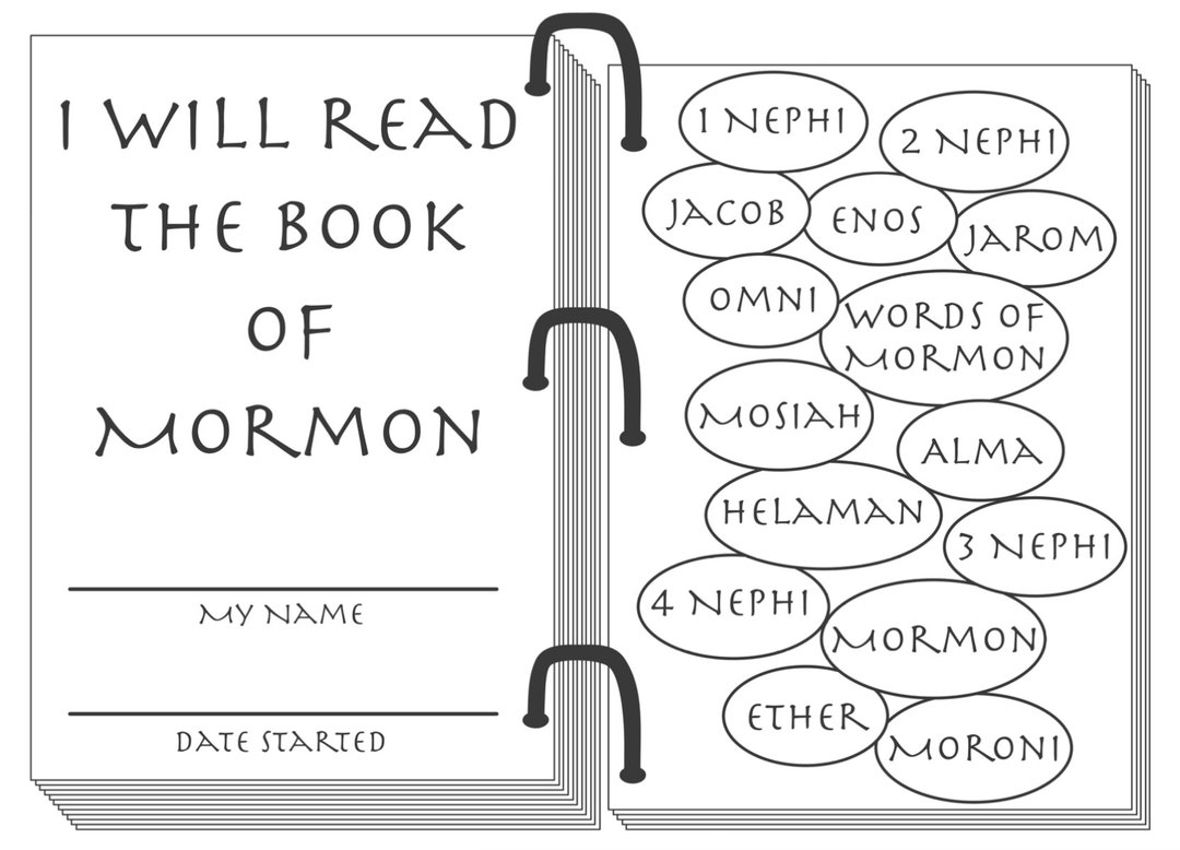Book of Mormon Reading Chart: Scripture Tracker (digital Download) - Etsy