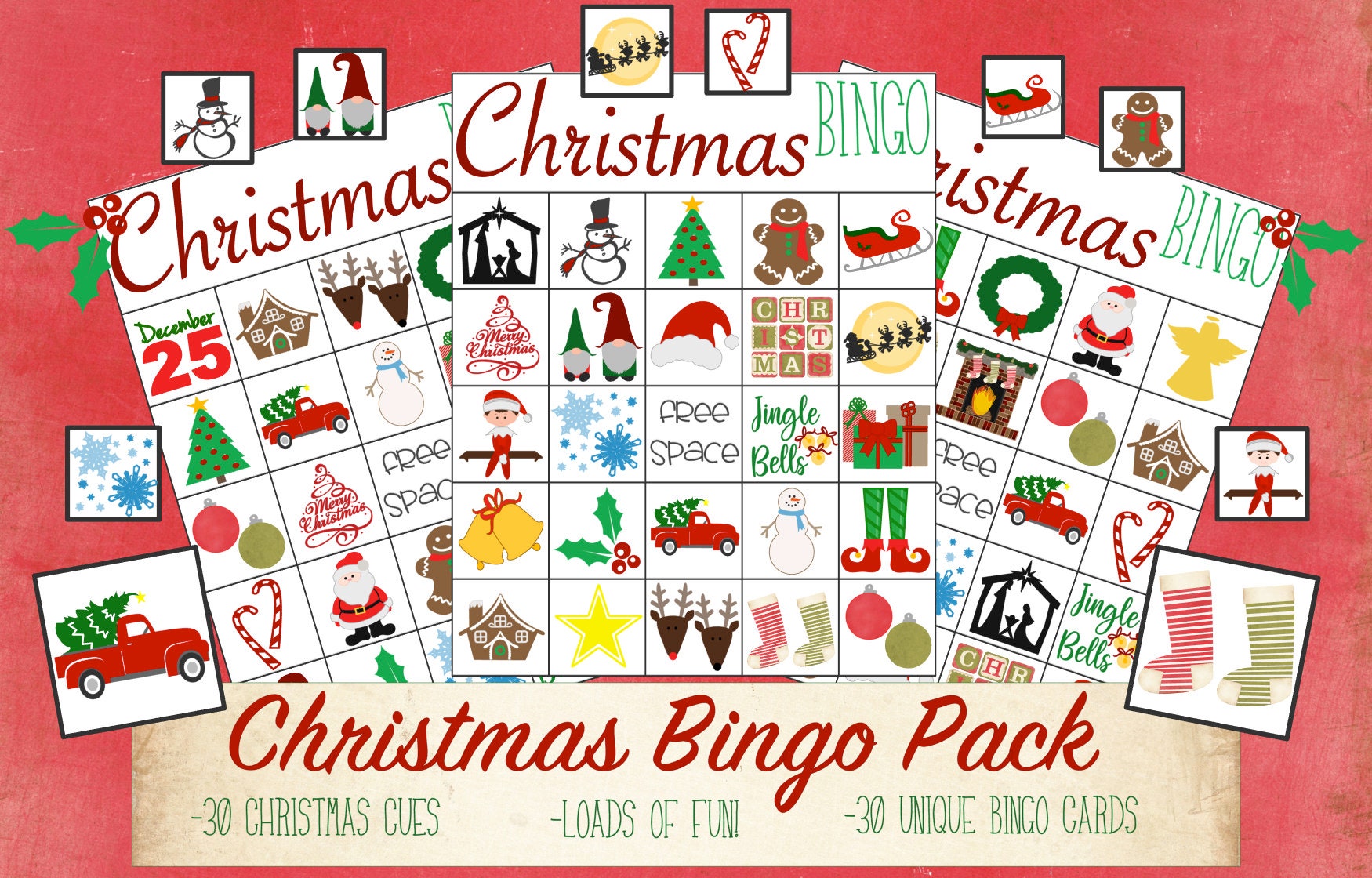Christmas Bingo, Christmas Bingo Game for Kids, Classroom Christmas ...