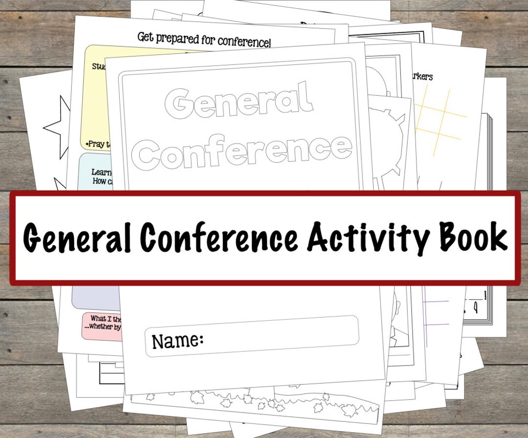 General Conference Activity Book, Activity Pages, LDS Conference Pages ...