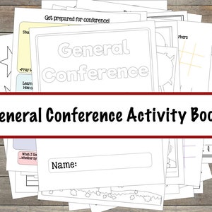 General Conference Activity Book, Activity Pages, LDS Conference Pages ...