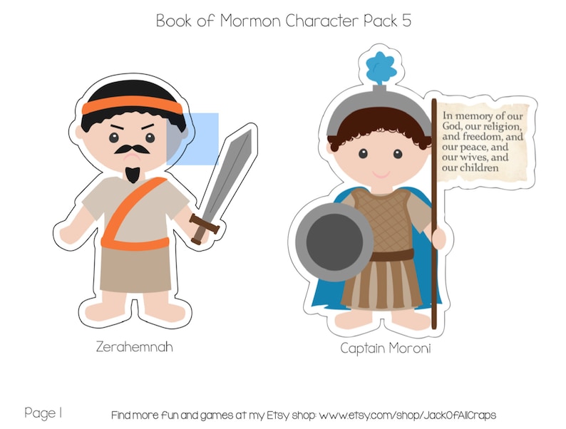 Book of Mormon Character Pack 5, Book of Alma, 3 Nephi, Jesus Christ ...
