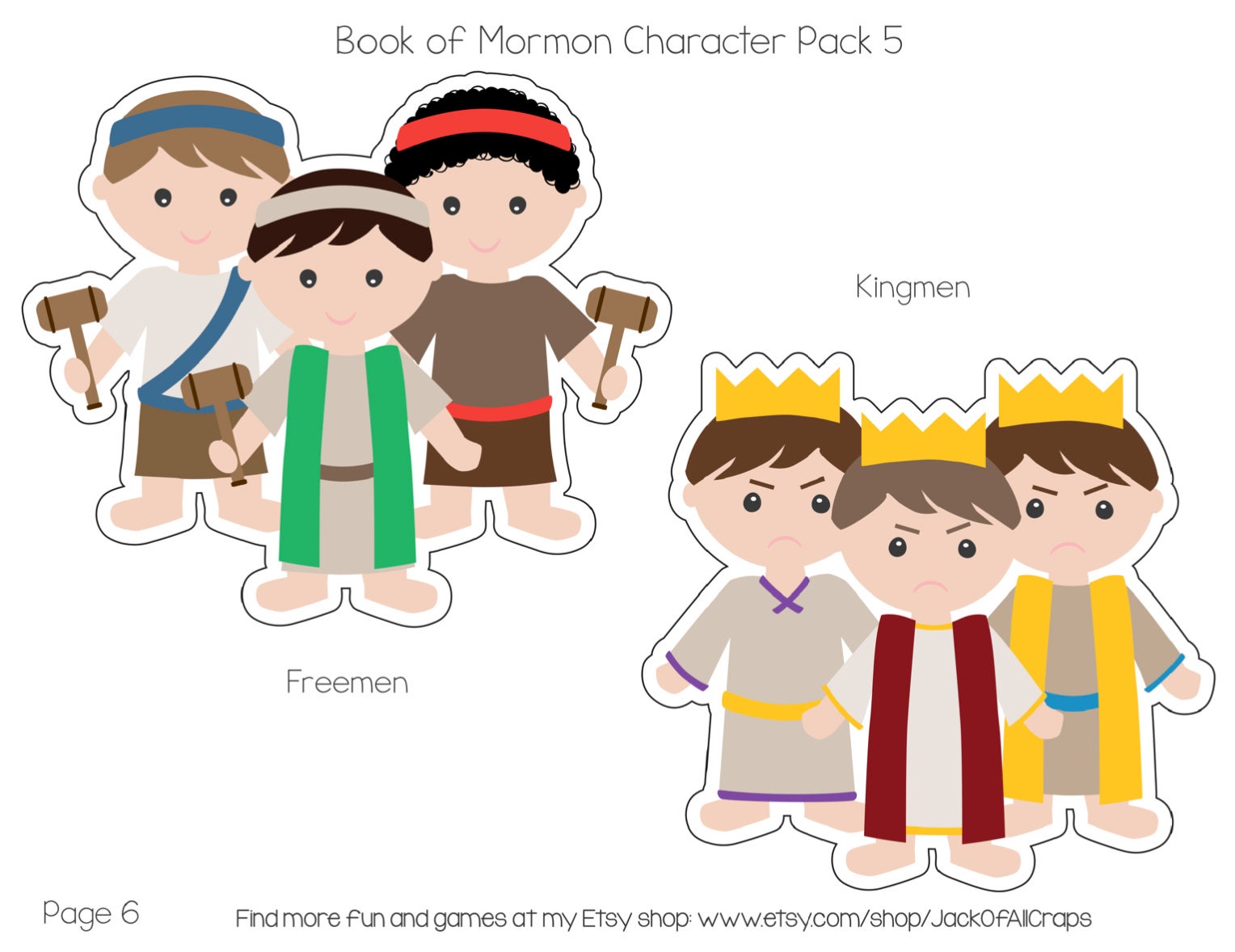 Book of Mormon Character Pack 5, Book of Alma, 3 Nephi, Jesus Christ ...