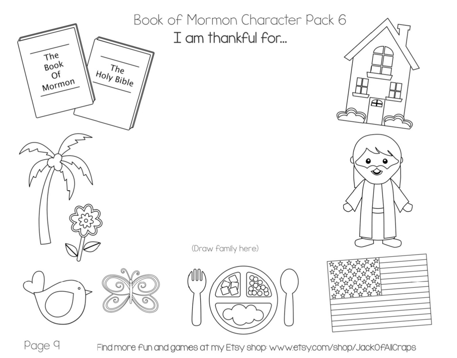 Book of Mormon Character Cutouts: Ether & Moroni, Jesus Christ (instant ...