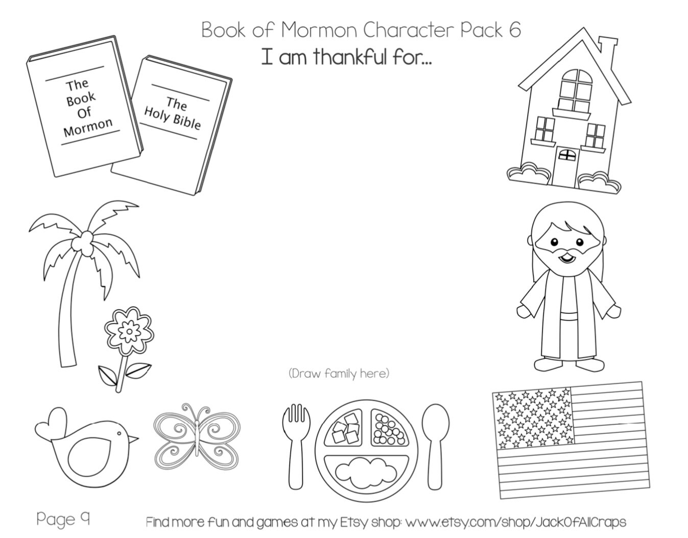 Book of Mormon Character Cutouts: Ether & Moroni, Jesus Christ (instant ...