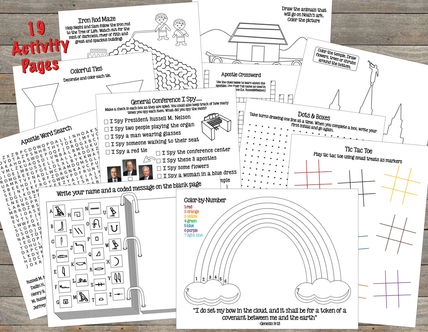 General Conference Activity Book, Activity Pages, LDS Conference Pages ...