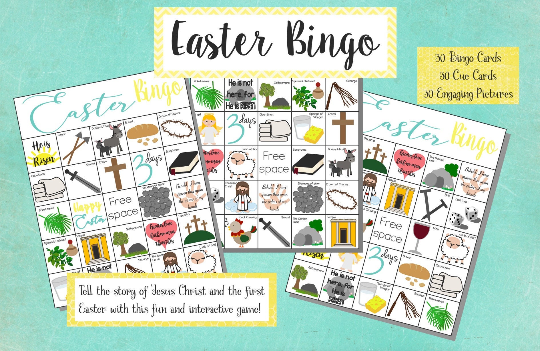 Christian Easter Bingo Cards