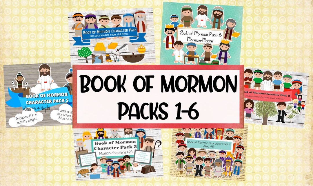 Book of Mormon Character Packs: Lesson Activities (digital PDF) - Etsy