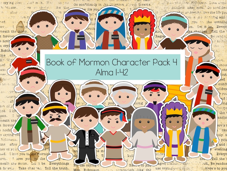 Book of Mormon Character Cutouts: Alma's Stories (instant-download ...