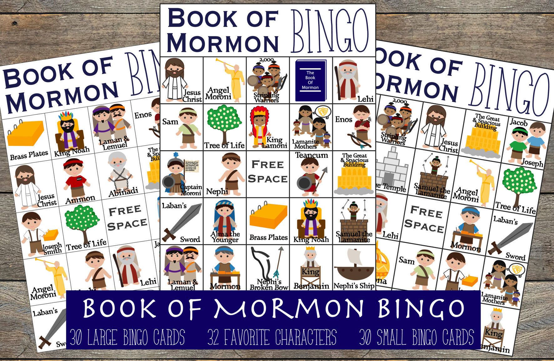 Book of Mormon Bingo Game: LDS Primary Activity (instant-download ...