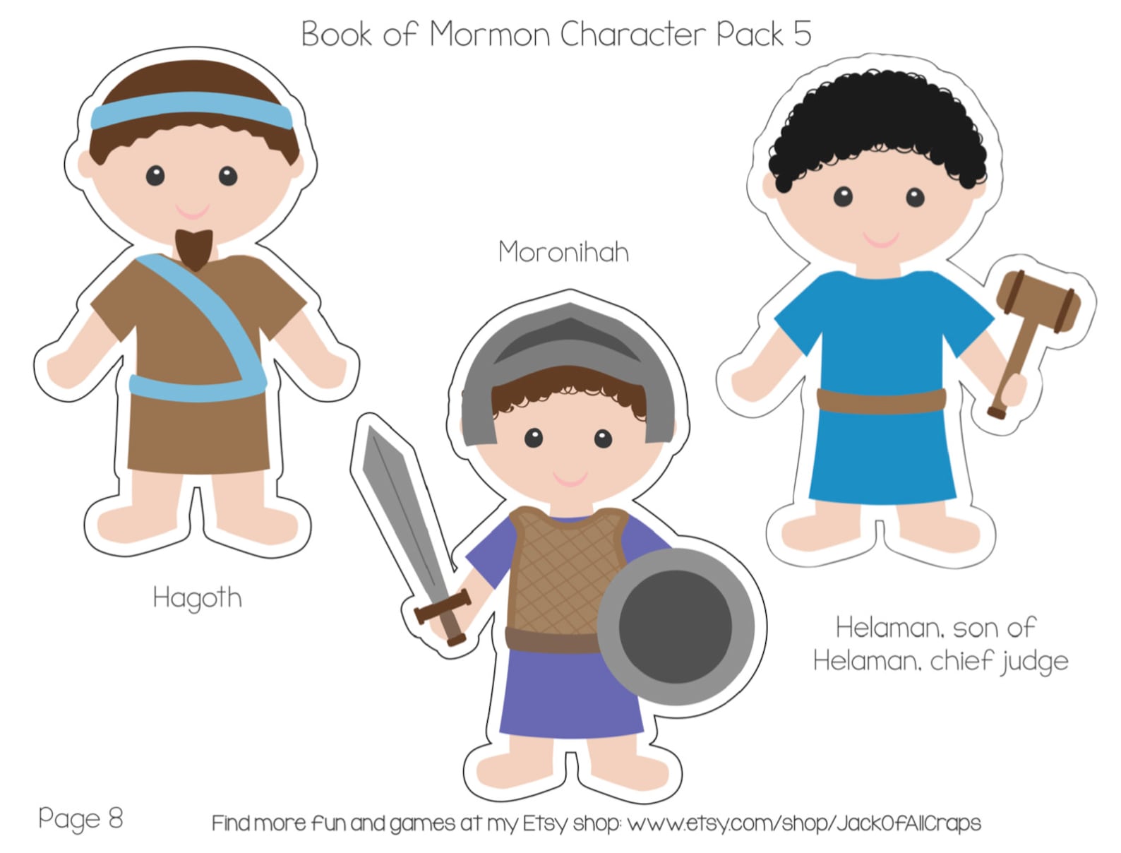 Book of Mormon Character Pack 5, Book of Alma, 3 Nephi, Jesus Christ ...