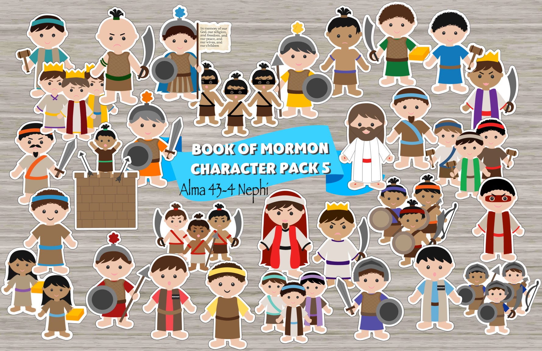 Book of Mormon Character Packs: Lesson Activities (digital PDF) - Etsy