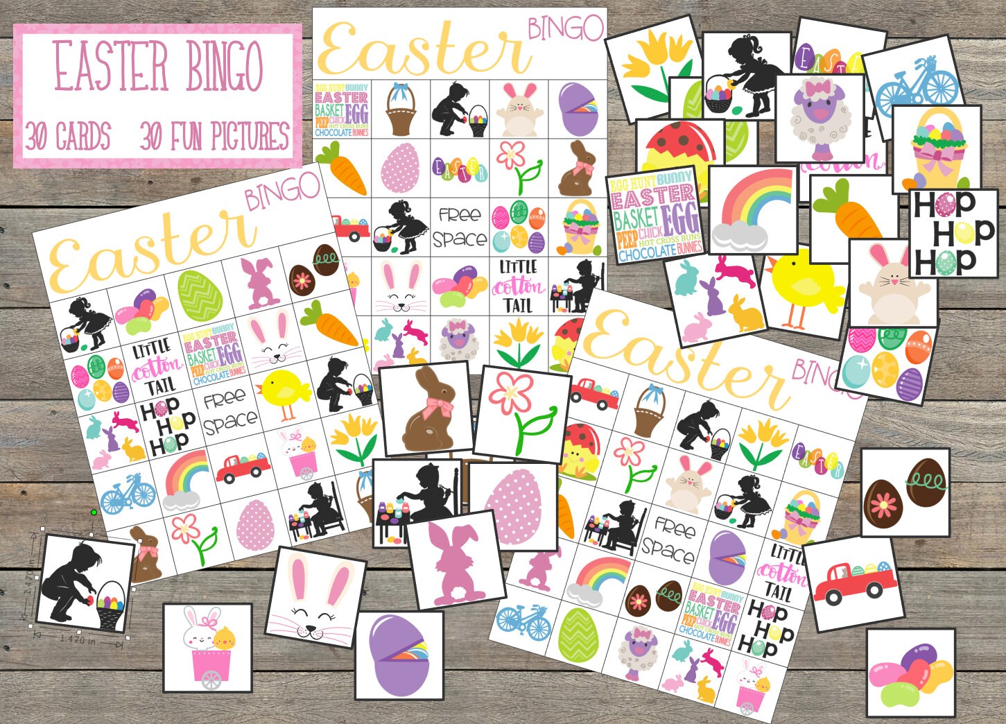 Easter Bingo, Classroom Games, Bingo Game for Kids, Instant Download ...