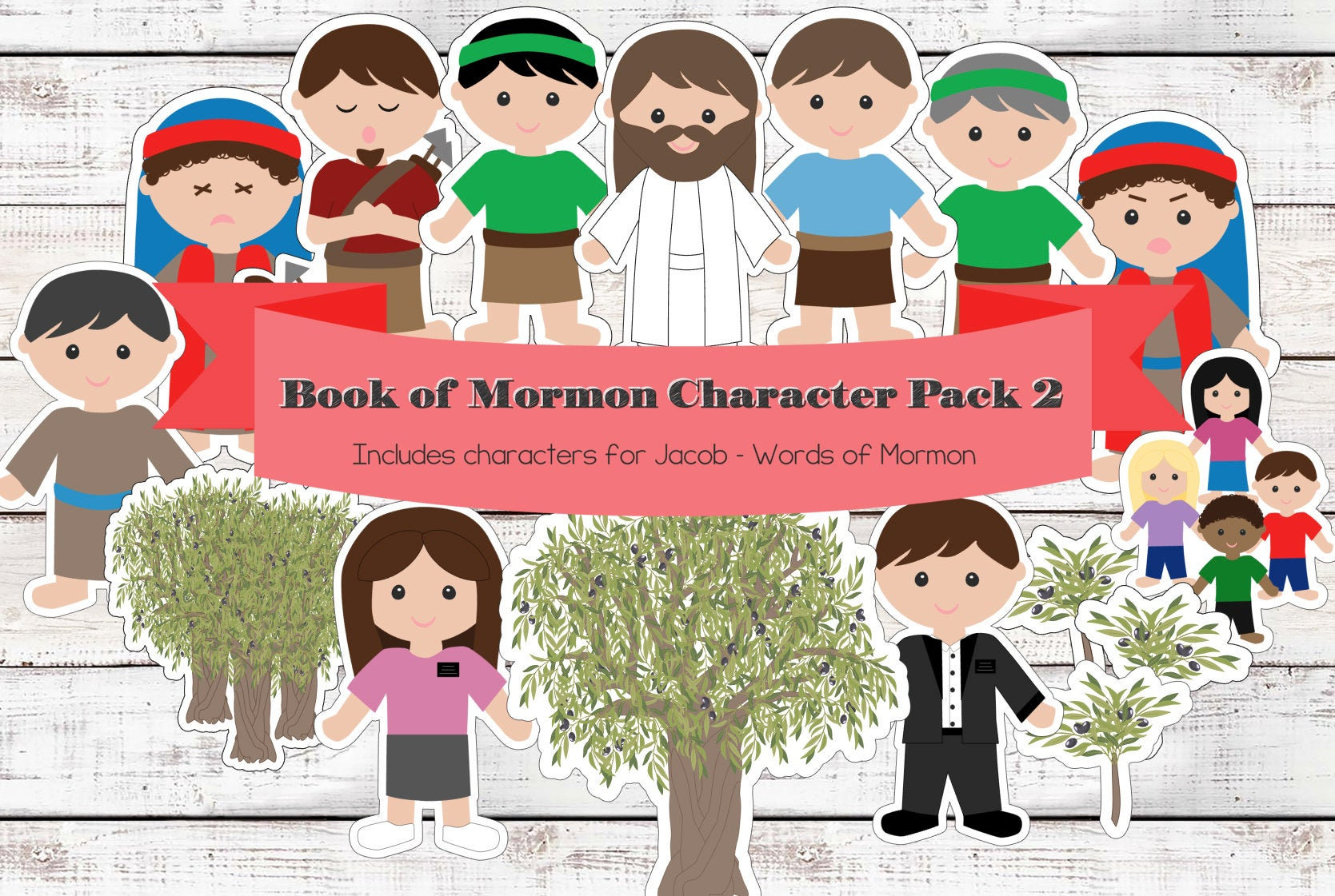 Book of Mormon Character Pack 2, Olive Tree Allegory, Book of Mormon ...