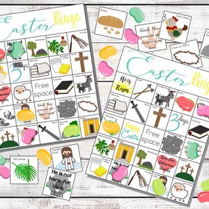 Religious Easter Bingo, Jesus Christ Easter, Church Easter Games ...