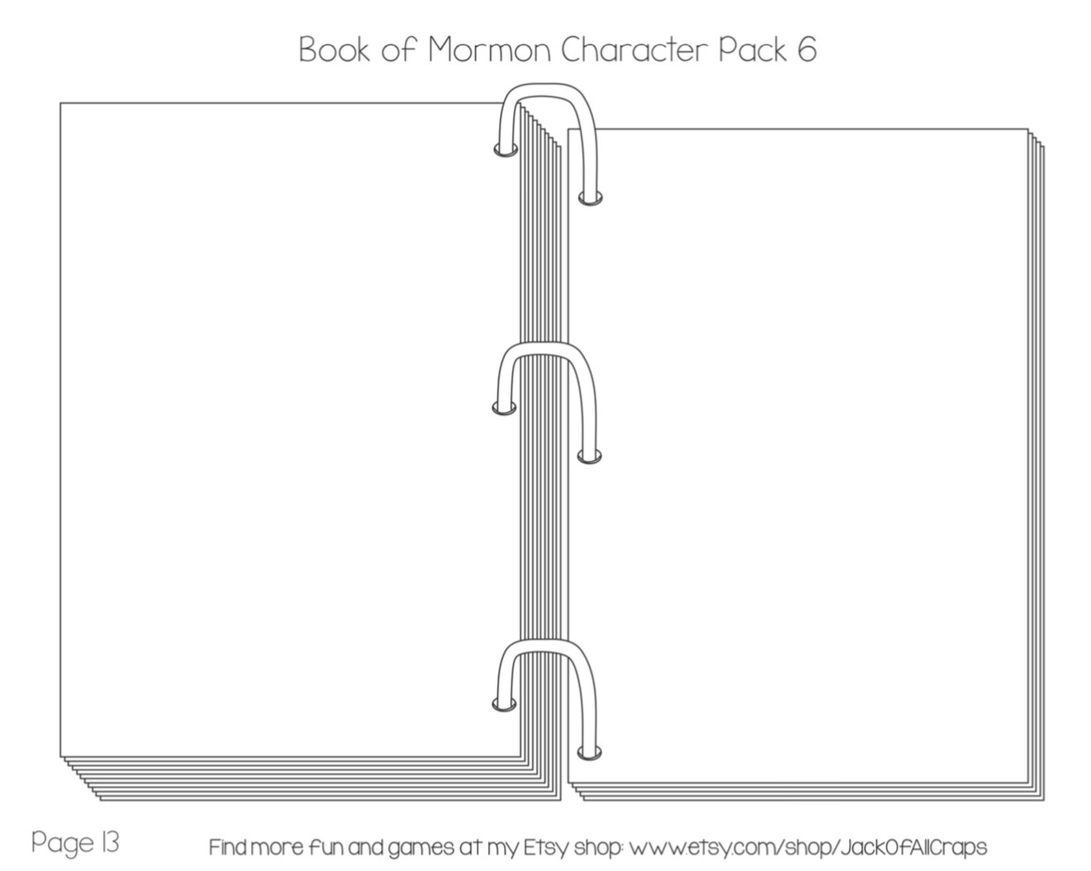 Book of Mormon Character Packs: Lesson Activities (digital PDF) - Etsy