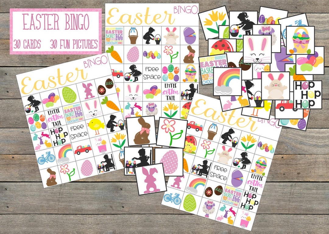 Easter Bingo, Classroom Games, Bingo Game for Kids, Instant Download ...