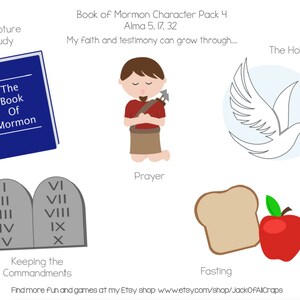 Book of Mormon Character Packs: Lesson Activities (digital PDF) - Etsy