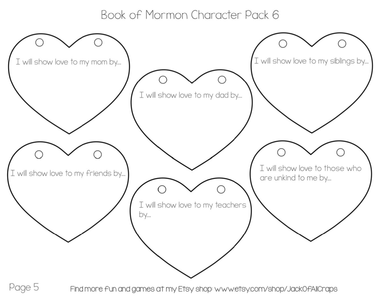 Book of Mormon Character Cutouts: Ether & Moroni, Jesus Christ (instant ...