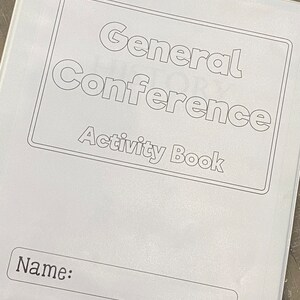 General Conference Activity Book, Activity Pages, LDS Conference Pages ...