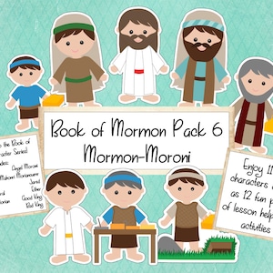 Book of Mormon Character Cutouts: Ether & Moroni, Jesus Christ (instant ...