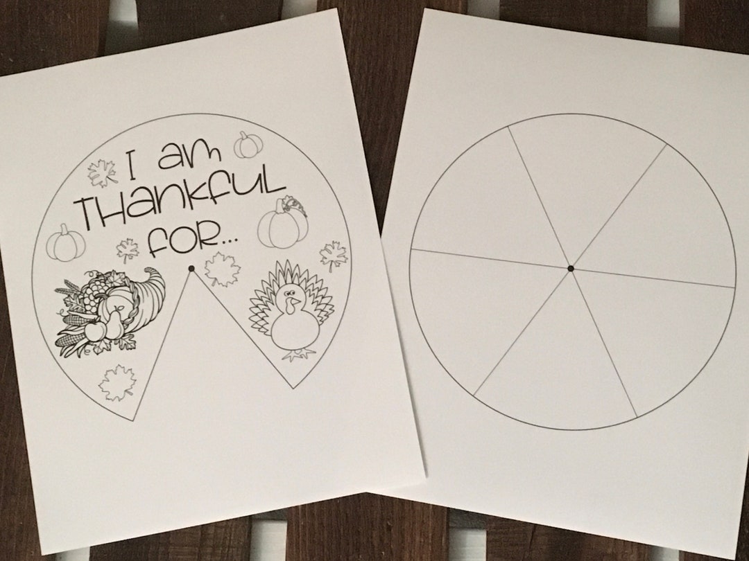 Thanksgiving Activity Wheel: Kids Coloring Page (printable) - Etsy