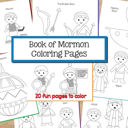 Book of Mormon Coloring Pages 27 Pages INSTANT DOWNLOAD - Etsy