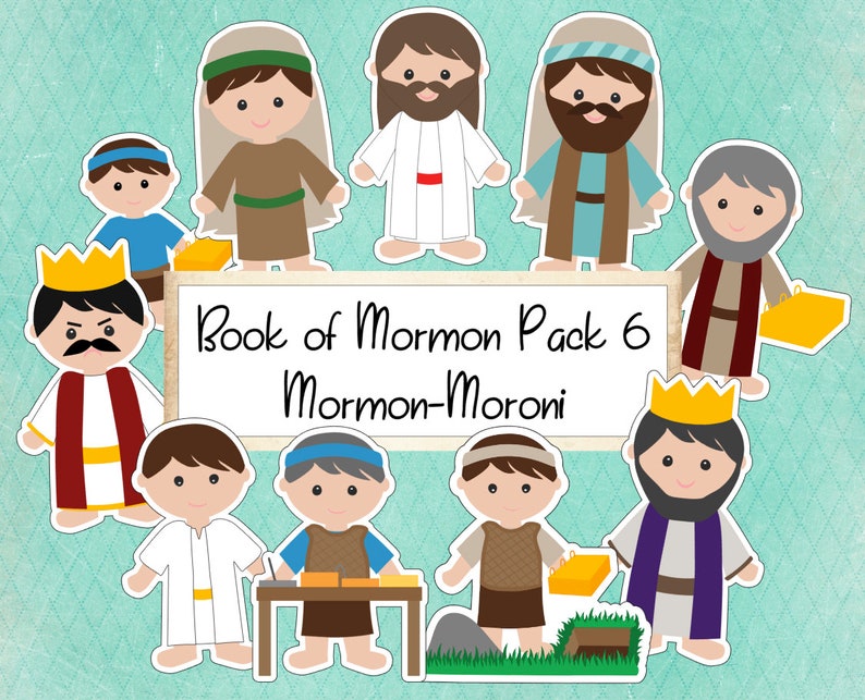 Book of Mormon Character Cutouts: Ether & Moroni, Jesus Christ (instant ...