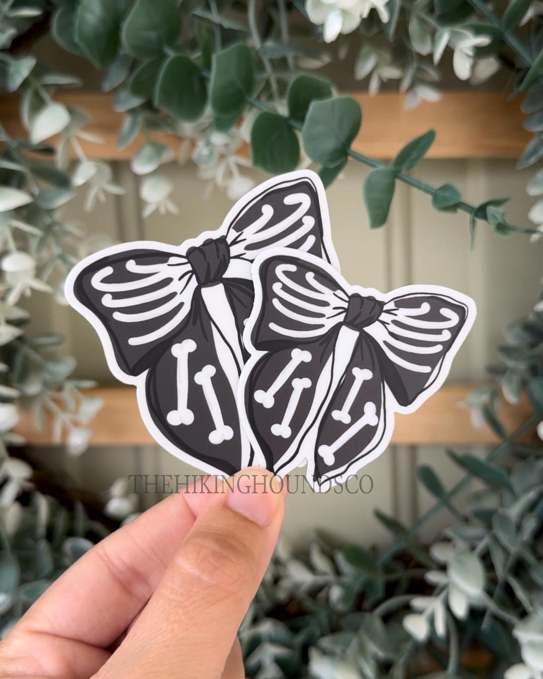 Skeleton Bow Sticker - Etsy