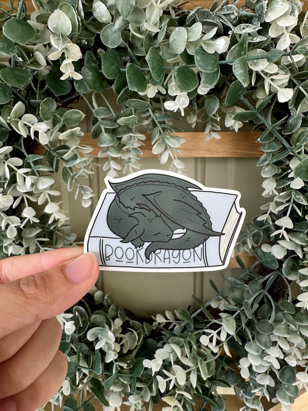 Book Dragon Sticker - Etsy