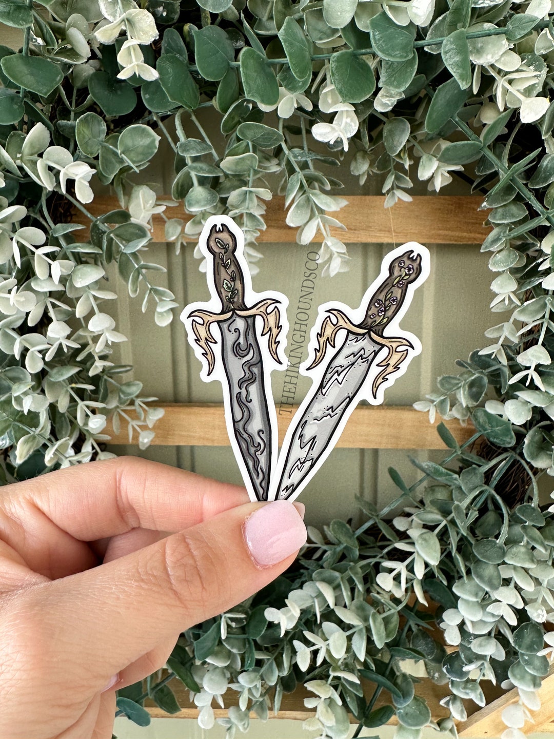 Violet and Xaden Daggers Fourth Wing Sticker - Etsy